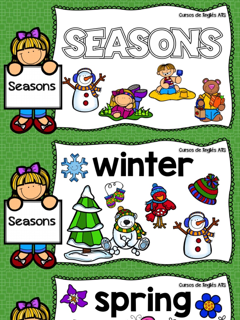 Estaciones del Año en Inglés para Niños | PDF | Estudios de idiomas ...
