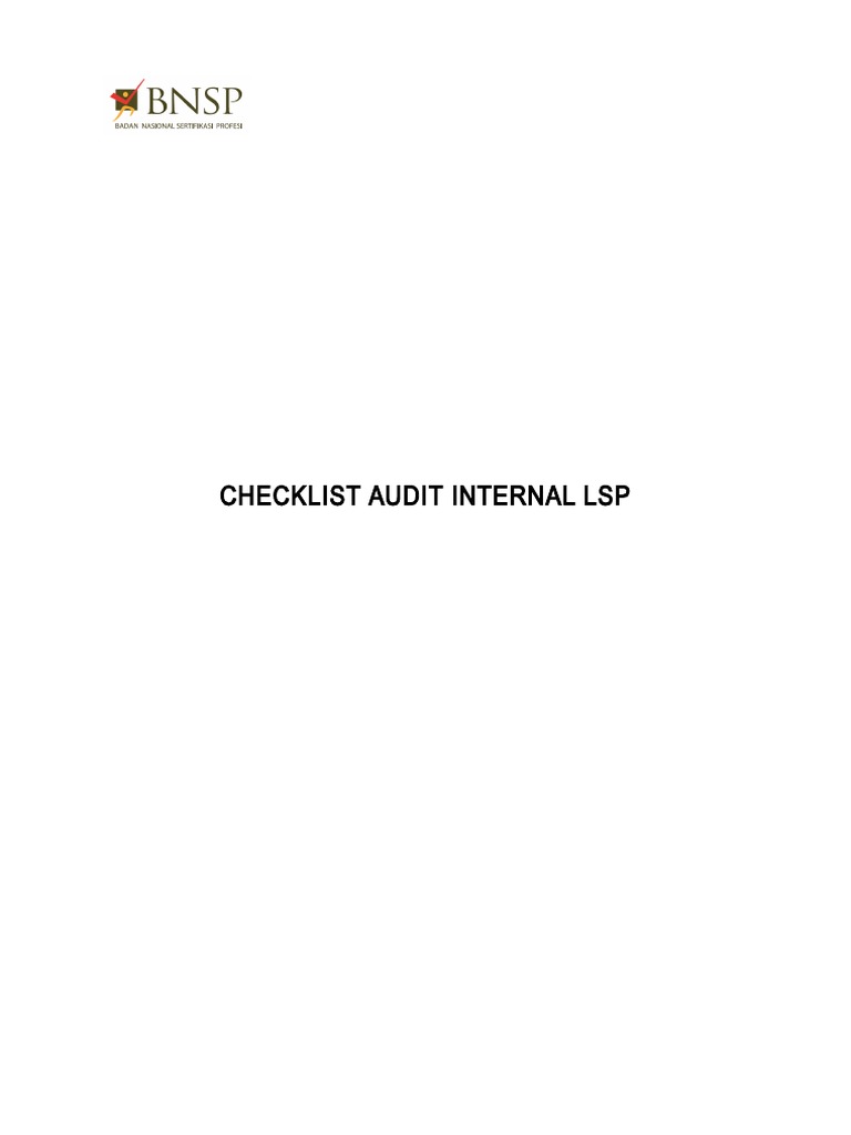 Checklist Audit (Closed) - Form | PDF