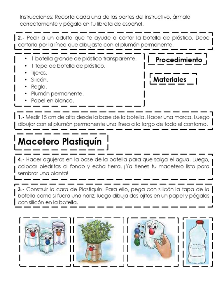 Instructivo Ejercicio Plastiquin Segundo | PDF