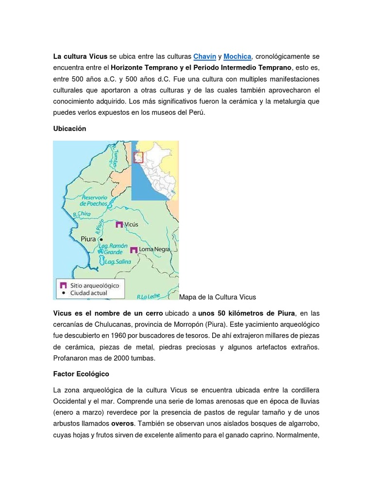 Cultura Vicus: Cerámica y Tumbas Antiguas | PDF | Cultura (general)