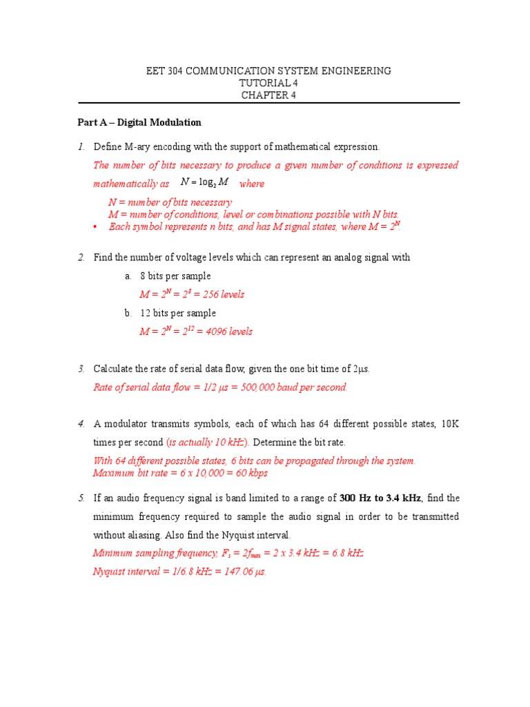 Tutorial 4-Solution | PDF | Sampling (Signal Processing) | Multiplexing