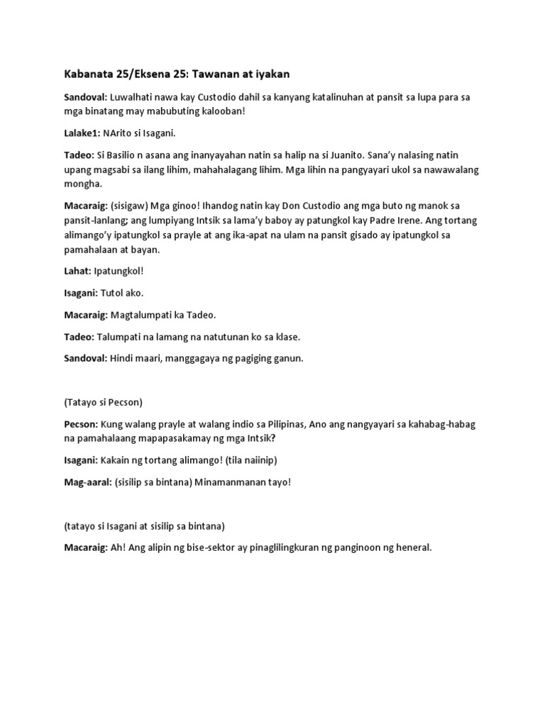 Rizal Script 25 To 30 | PDF