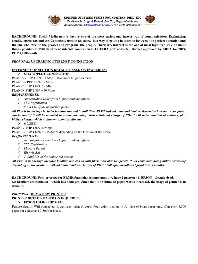 Internet Proposal | Download Free PDF | Printer (Computing) | Internet