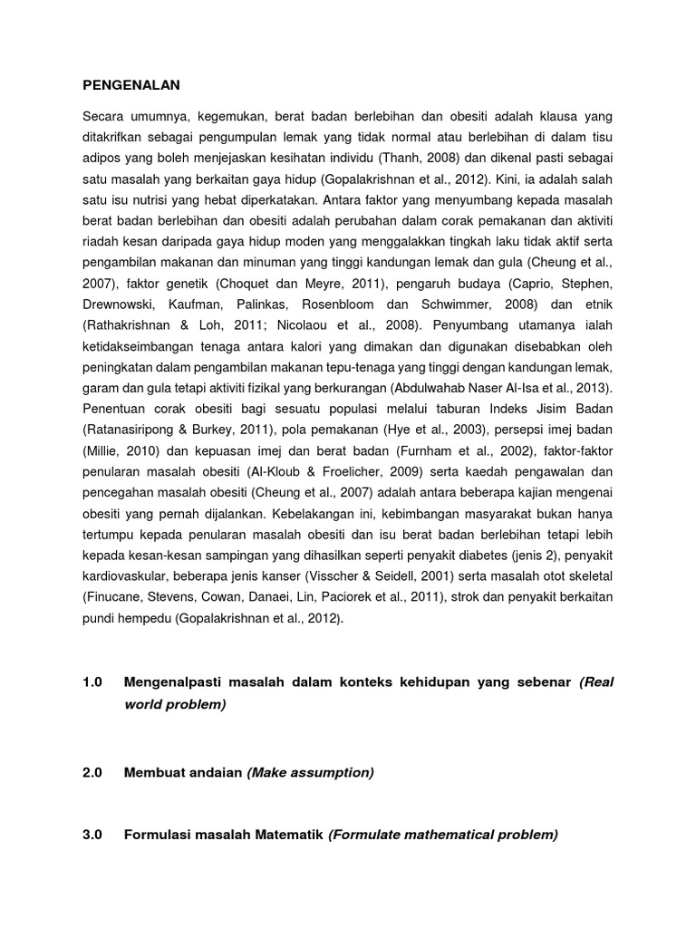 Proses Pemodelan Matematik | PDF | Kesehatan Holistik | Sains & Matematika Proses Pemodelan Matematik | PDF | Kesehatan Holistik | Sains & Matematika