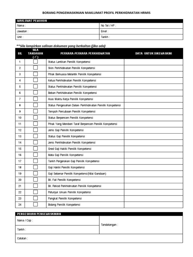 HR PROFILE UPDATE FORM | PDF