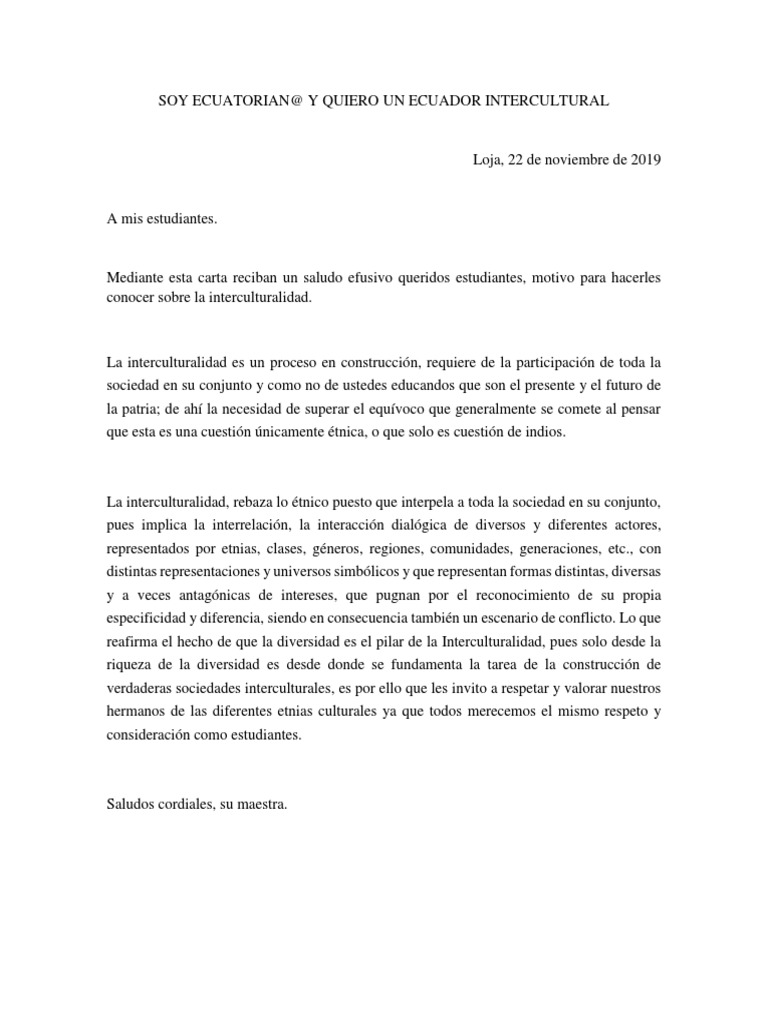 Carta A Mis Estudiantes | PDF