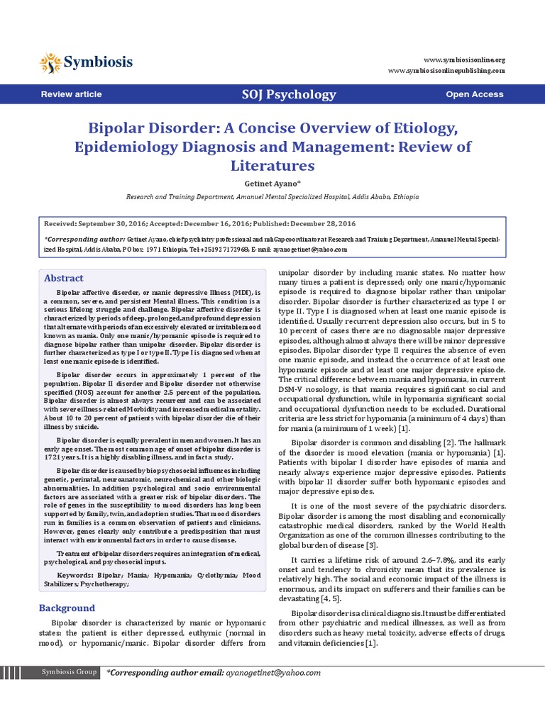 Bipolar Journal | PDF | Bipolar Disorder | Mania