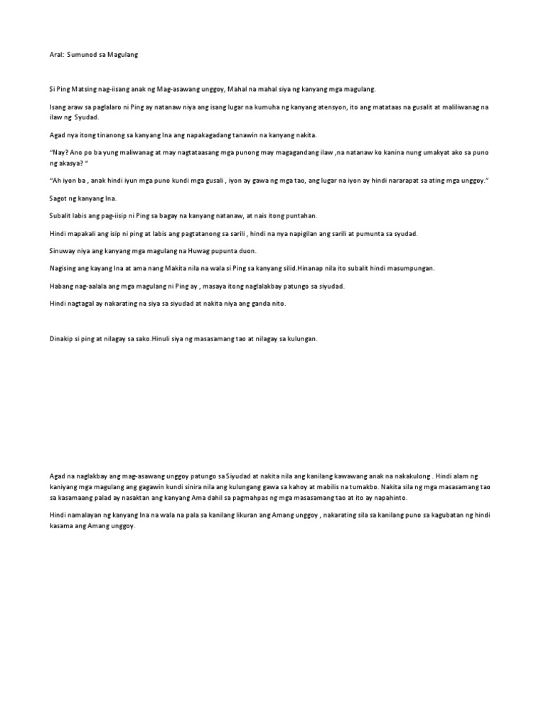 Moral Lesson | PDF