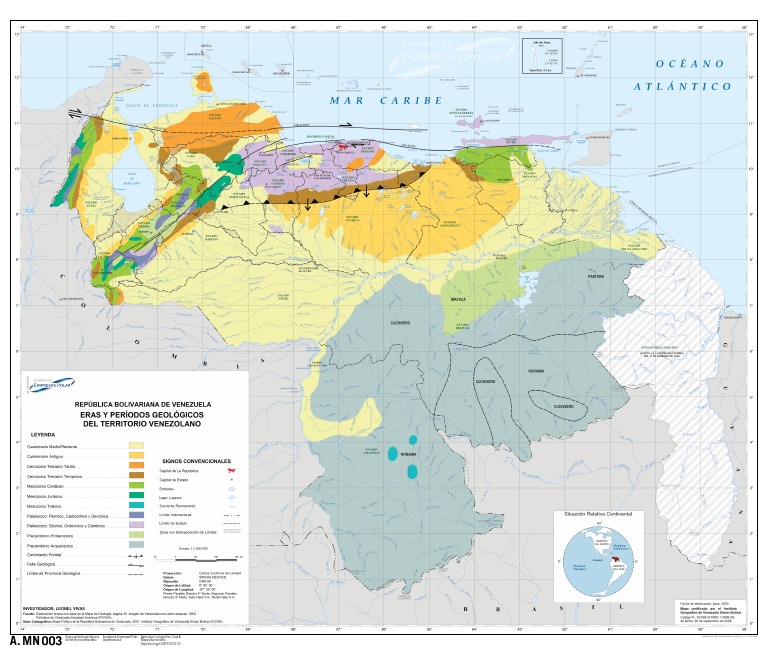 Eras y Períodos Geológicos Del Territorio Venezolano | PDF