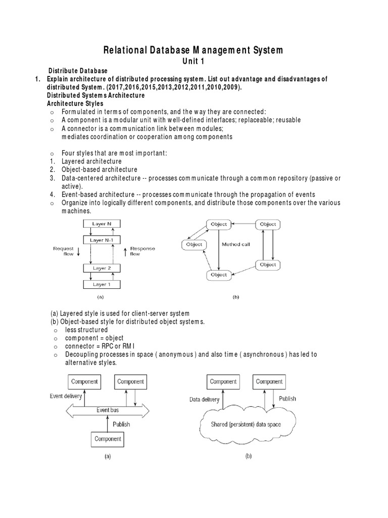 Rdbms Important | PDF | Database Transaction | Relational Database