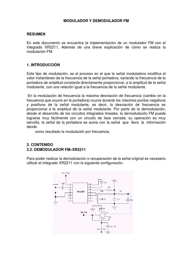 Modulacion FM | PDF | Modulación de frecuencia | Modulación