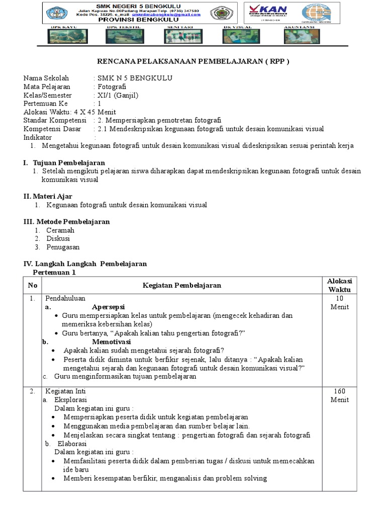 RPP Fotografi | PDF