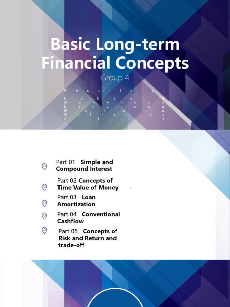 Group 4 Basic Long-Term Financial Concepts | PDF | Time Value Of Money | Compound Interest
