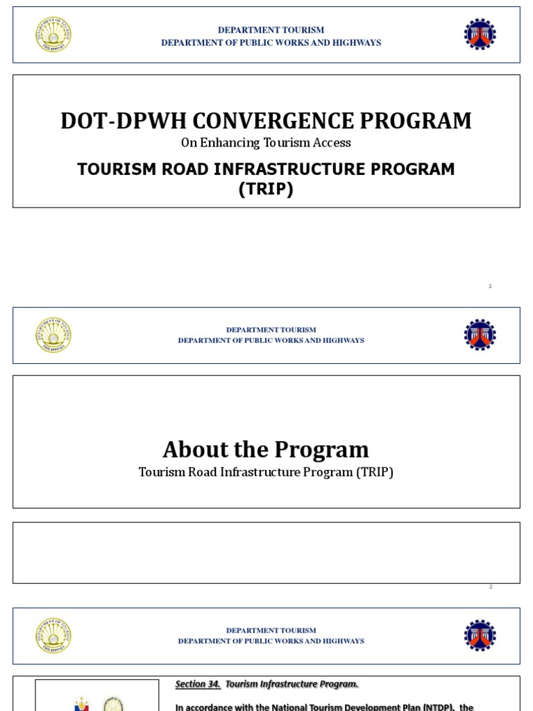 DOT-DPWH Convergence Presentation -TRIP_LMP.pdf | Road | Deed | Free 30 ...