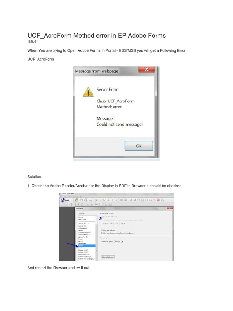 UCF - ACROFORM Server Error When Prining PDF Expense Report | PDF ...