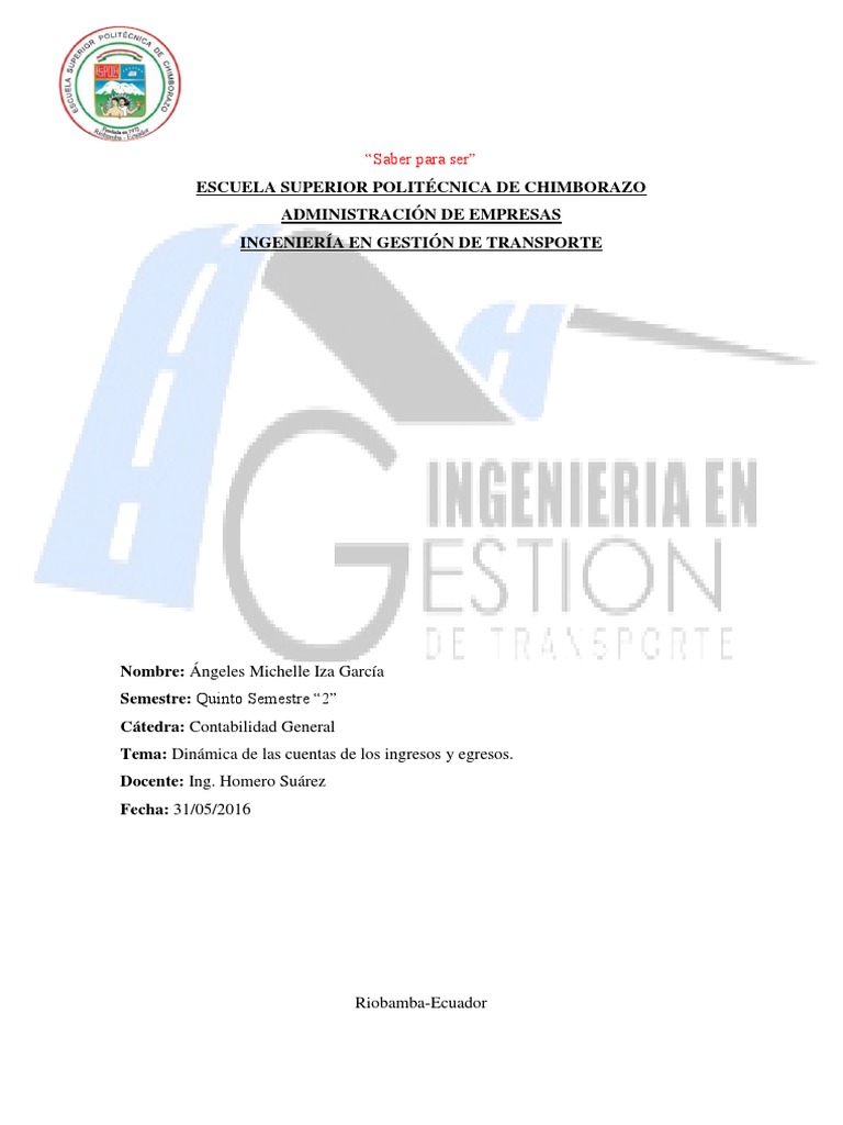 Dinámica de Las Cuentas de Los Ingresos y Egresos | PDF | Salario ...