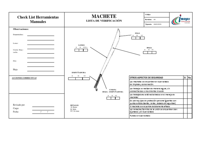 Checklist Machete PDF | PDF