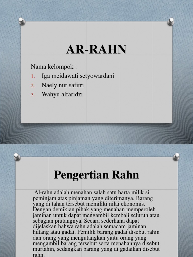 Ar Rahn | PDF | Pengelolaan Keuangan & Uang | Hukum