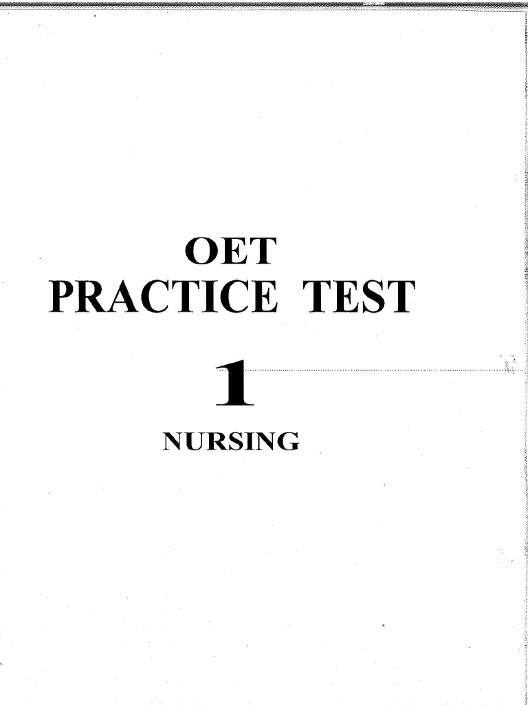 Oet 2.0 - Practice Test 1 | PDF