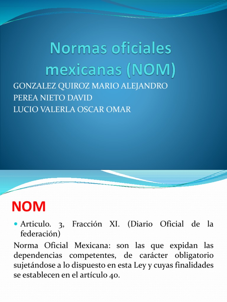 Normas Oficiales Mexicanas NOM | PDF | Calibración | Business