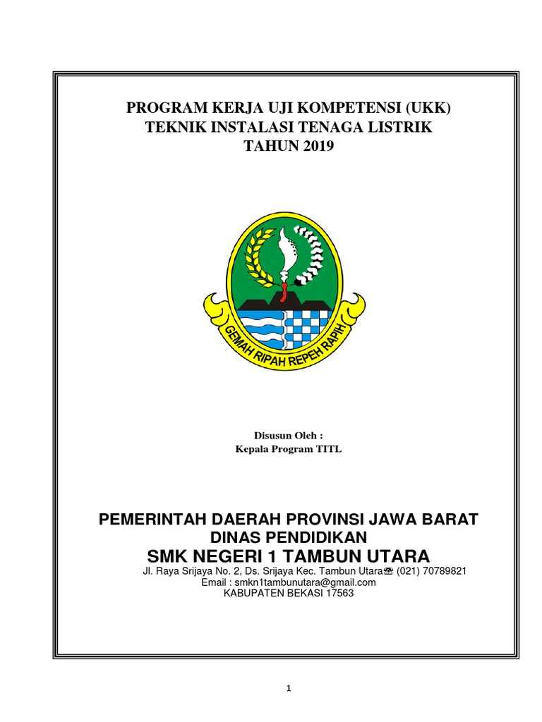 Proposal UjiKom SMKN 2018-2019 | PDF