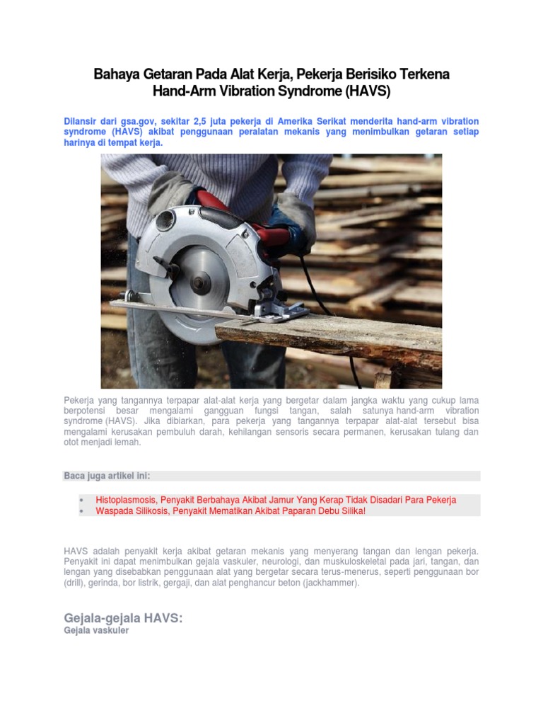 Bahaya Getaran Pada Alat Kerja | PDF