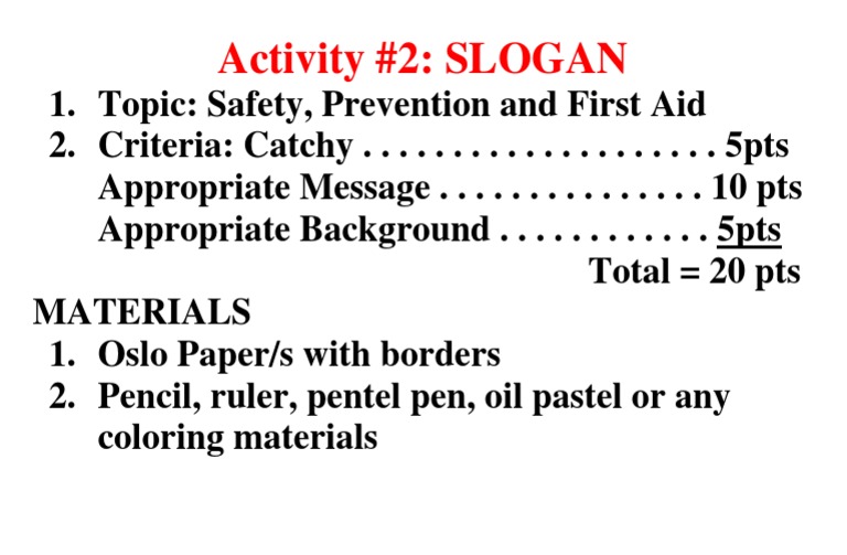 Activity 2 SLOGAN | PDF