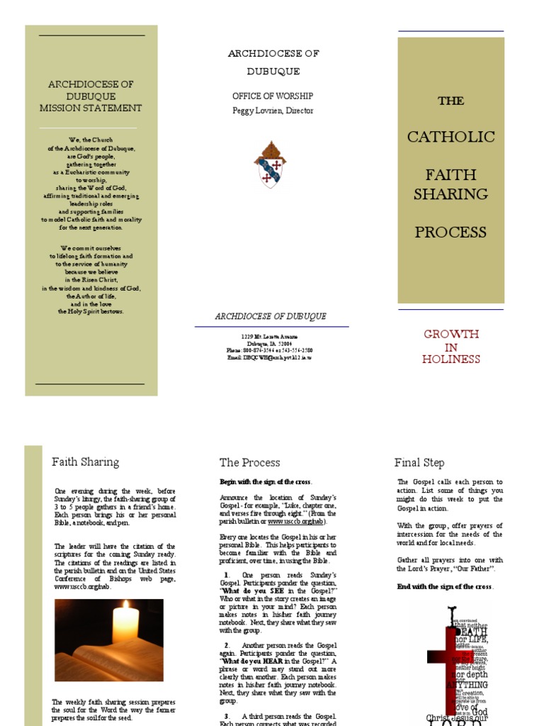 Faith Share Brochure | Eucharist | Mass (Liturgy)