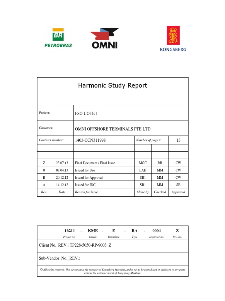 Harmonic Study Report | PDF