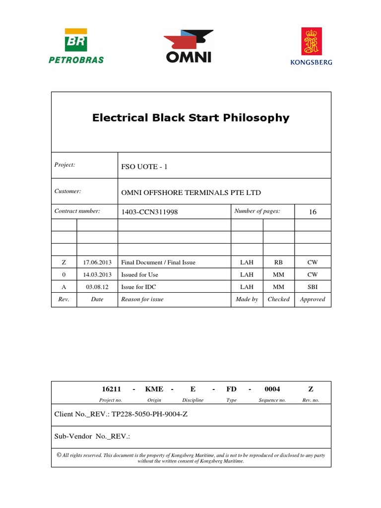 Black Start | PDF | Electric Generator | Electric Power