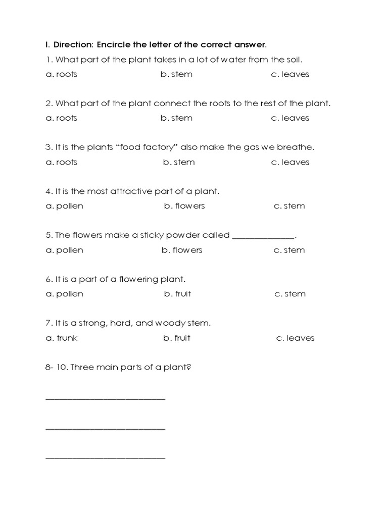 Science Grade 2 | PDF | Plant Stem | Plants