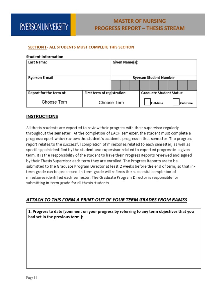 MN Thesis Stream Progress Report | PDF | Thesis | Postgraduate Education