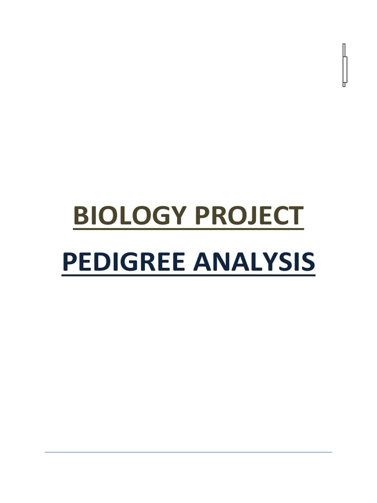 Biology Project Pedigree Analysis Class 12 Pdf Allele Dominance