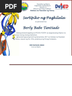 Certificate of Appreciation-Final Template - Tagalog-Edited | PDF