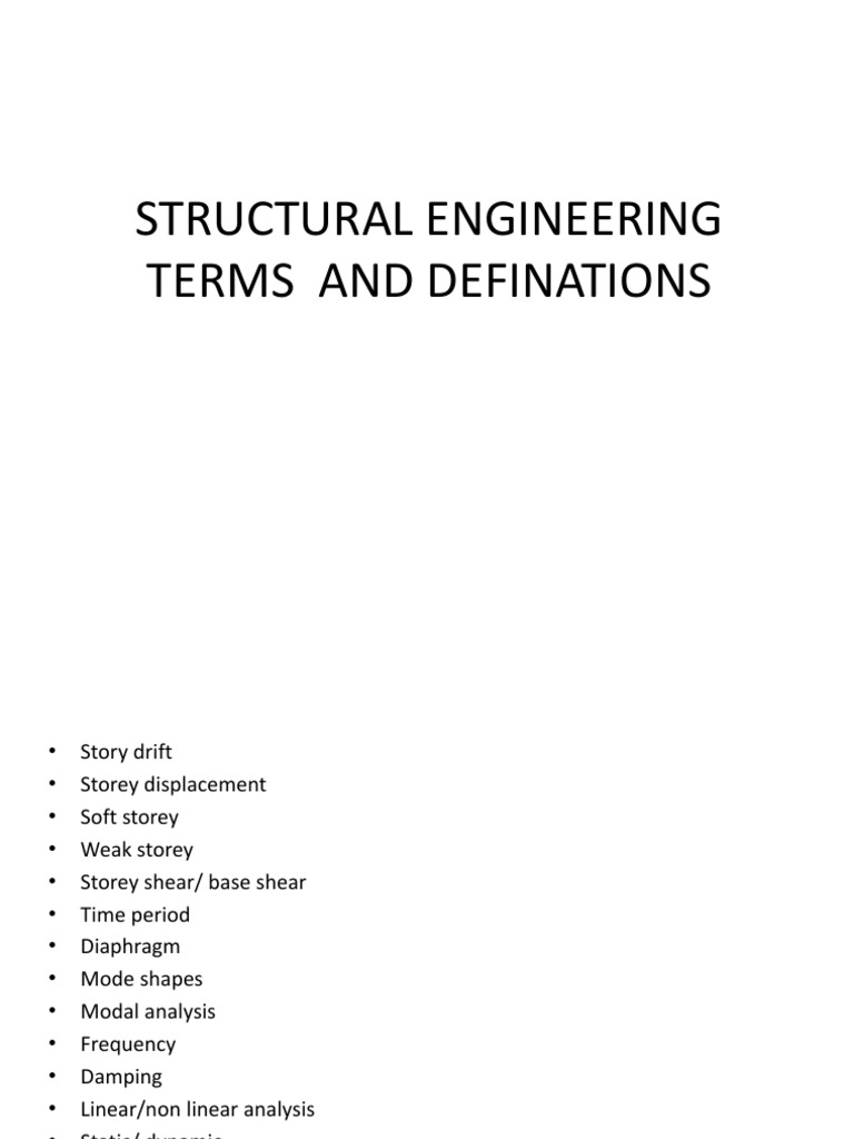 Key Structural Engineering Terms Explained | PDF | Normal Mode | Solid ...