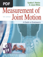 Measurement of Joint Motion: A Guide To Goniometry | PDF | Tools | Physical Therapy