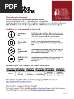 What Are The Creative Commons Licences? Facts Heet | PDF | Creative ...