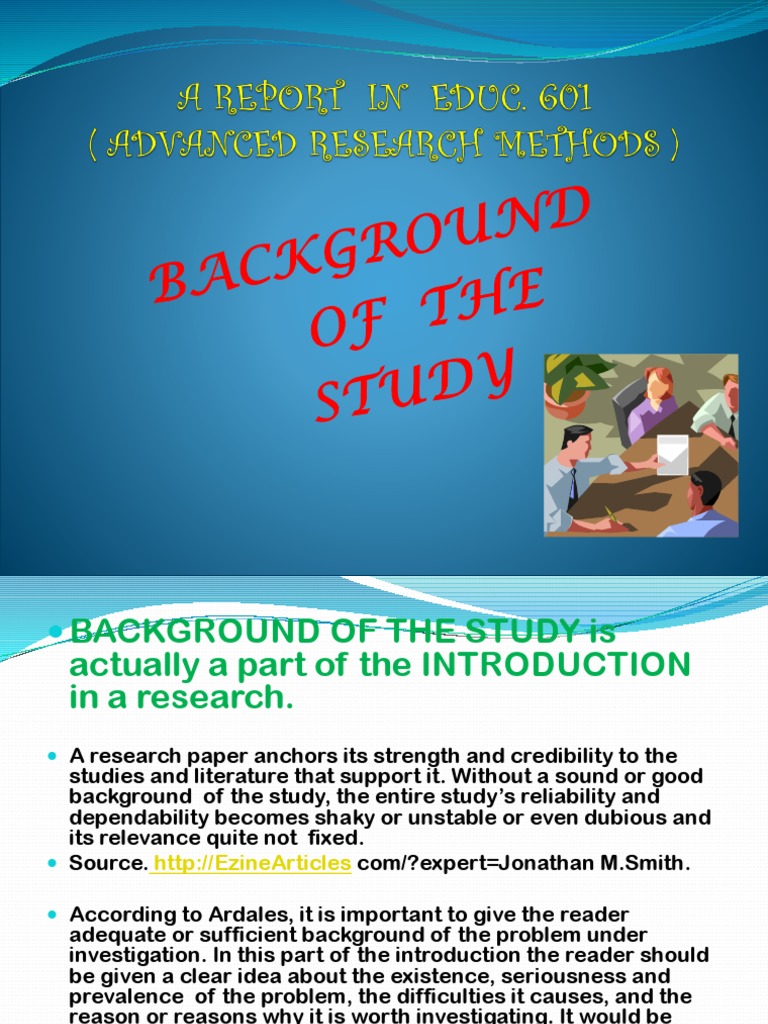 Importance of Background in Research | PDF | Newspapers | Academic ...