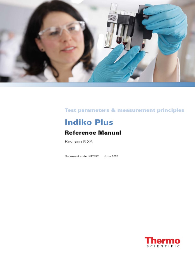 N12892 Indiko Plus Reference Manual 5.3A in English | PDF | Medical ...