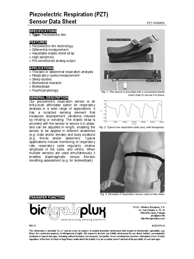 PZT Sensor Datasheet PDF | Download Free PDF | Respiratory System | Thorax