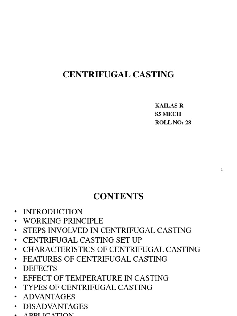 Centrifugal Casting | PDF | Casting (Metalworking) | Metalworking