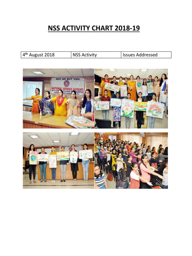 NSS Activity Chart 2018 | PDF