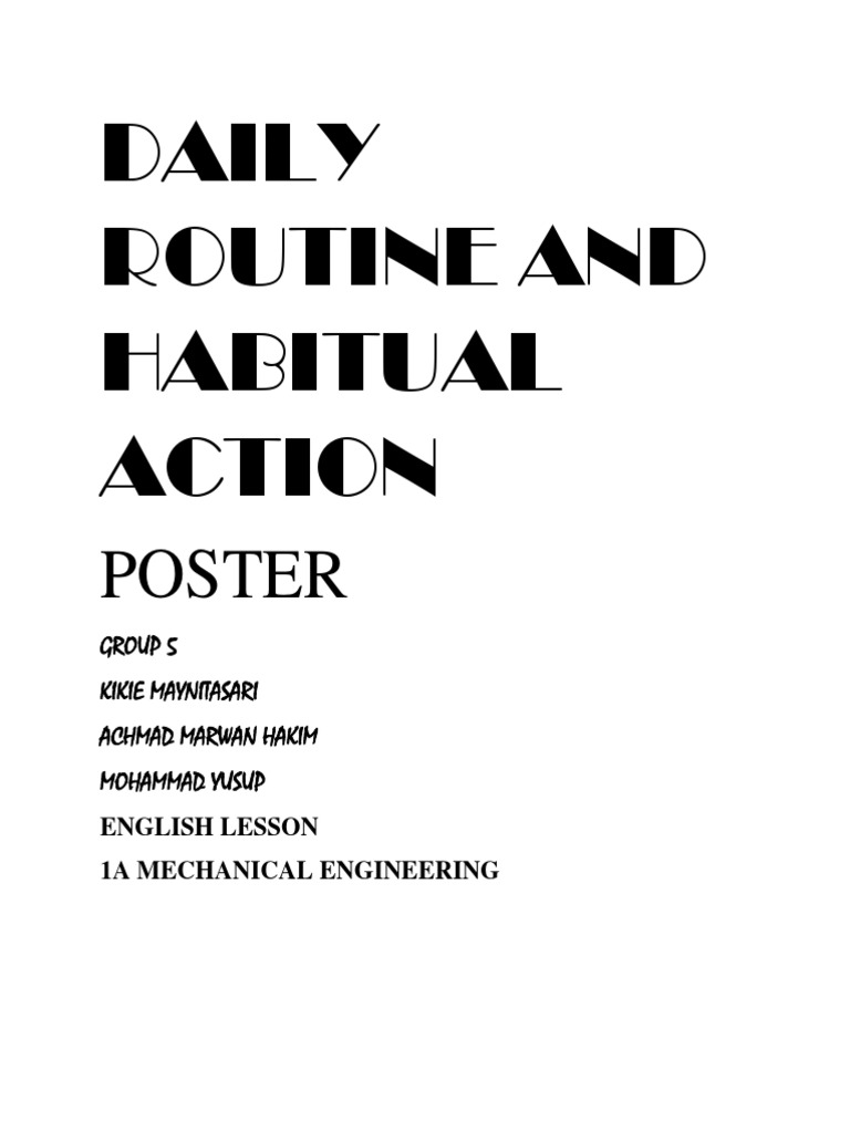 Daily Routine and Habitual Action Kych | PDF | Grammatical Tense | Verb