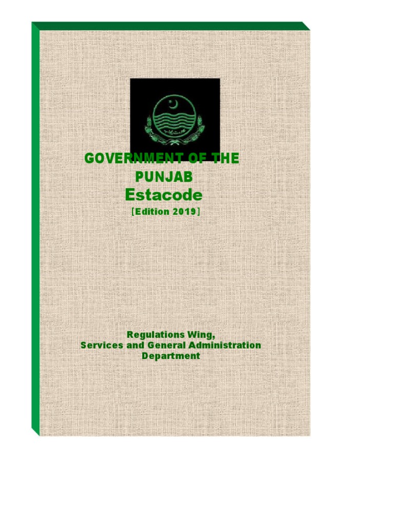 Estacode 2019 | PDF | Civil Service | Pension