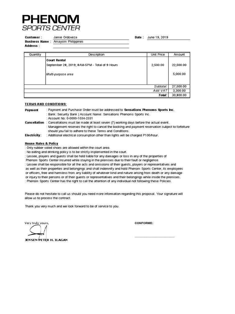 Amaysim Phil. Invoice PDF | PDF | Lease | Indemnity