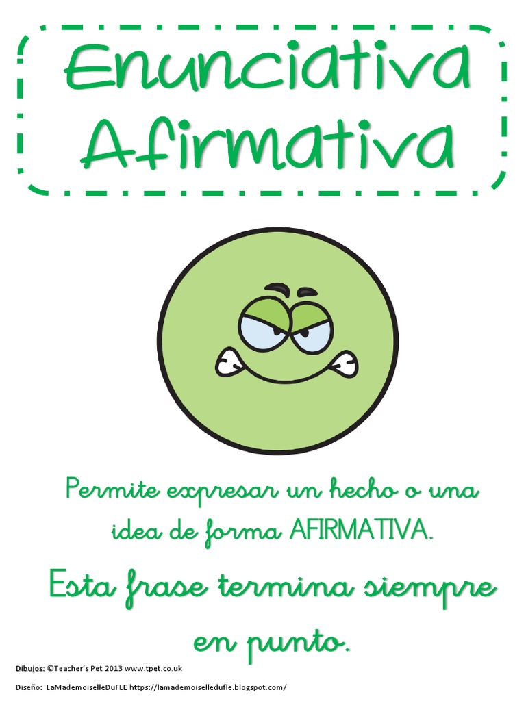 Carteles de Tipos de Oraciones | PDF