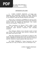 PLDT Sample Affidavit | PDF | Affidavit | Service Industries