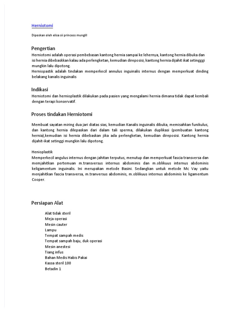 Herniotomi | PDF