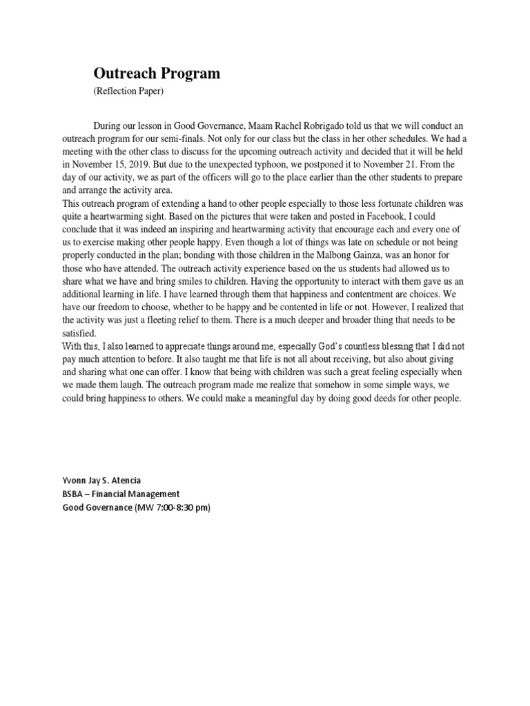 Outreach Program | PDF