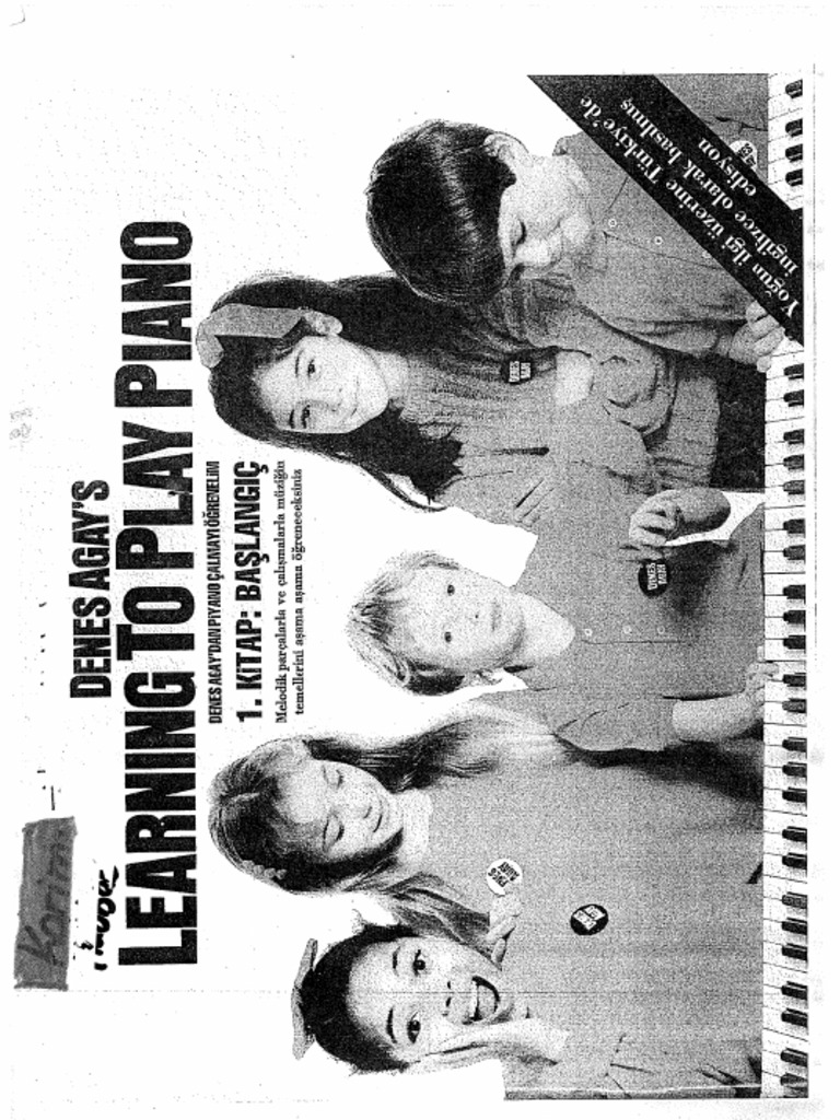 Denes Agay Piyano Öğreniyorum 1. Kitap PDF | PDF